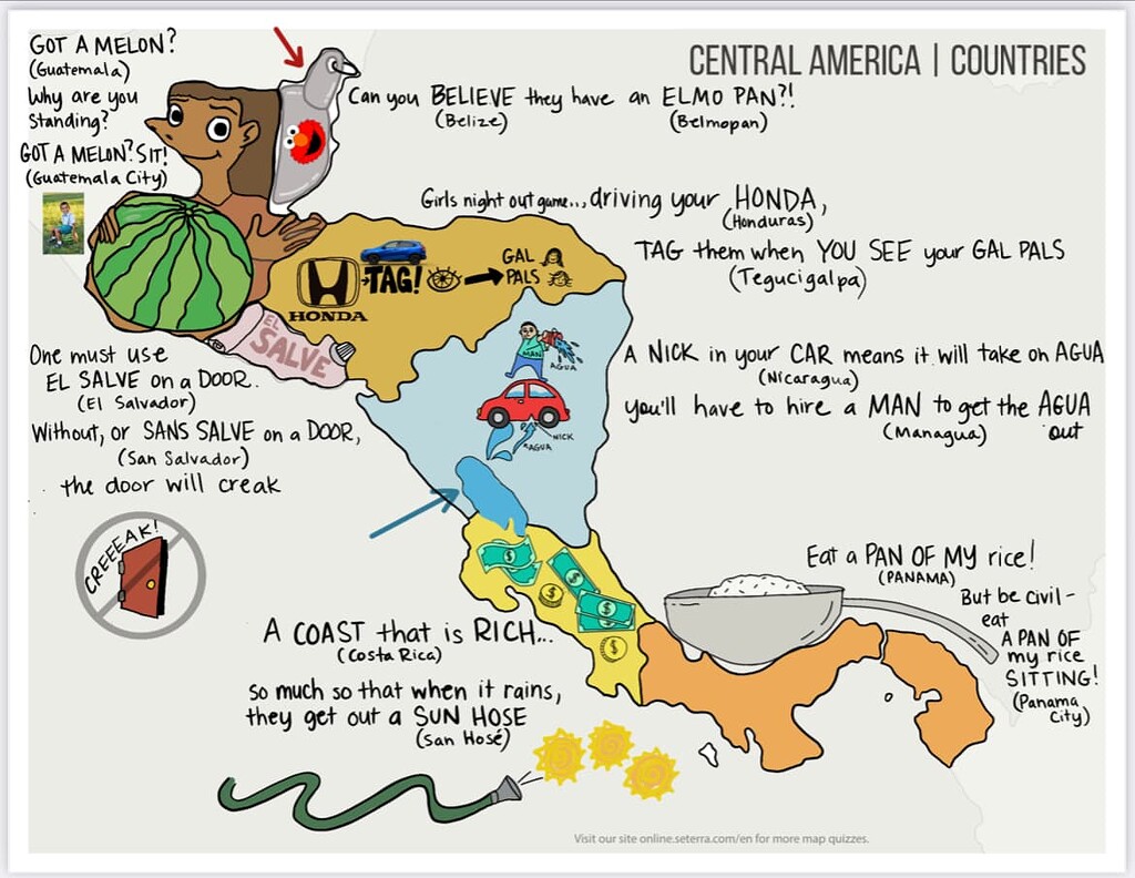 Learning Central American countries’ locations and capitals - Homework ...