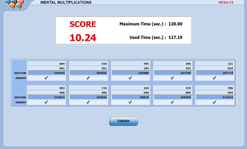 I have finally done it! 10 3x3 multiplications on Memoriad! - Mental ...