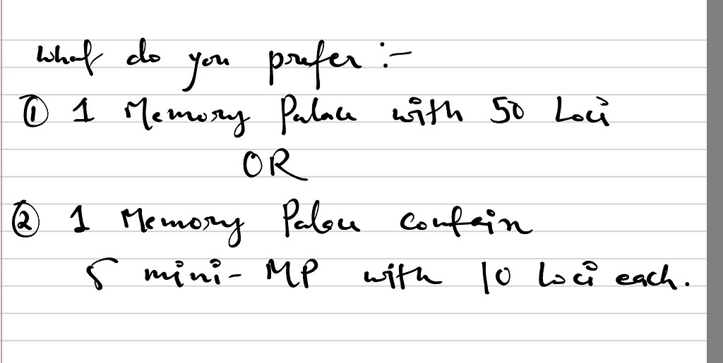 One MP or one main MP with lots of mini-MP's - General Memory Chat ...