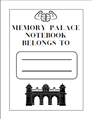 I made a 100 pages Memory palace notebook to print out 8.5 x 11 inches ...