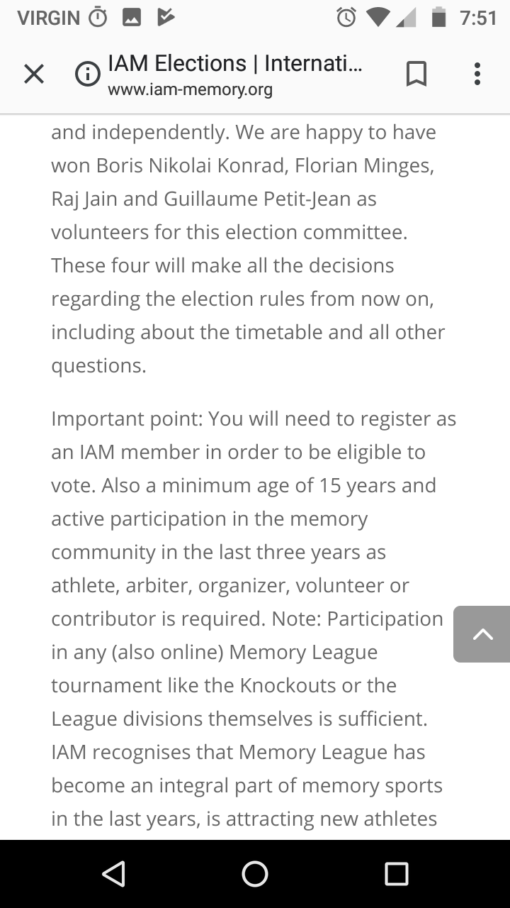 IAM Election Committee- Not living up to the IAM Board Vision? - Memory ...