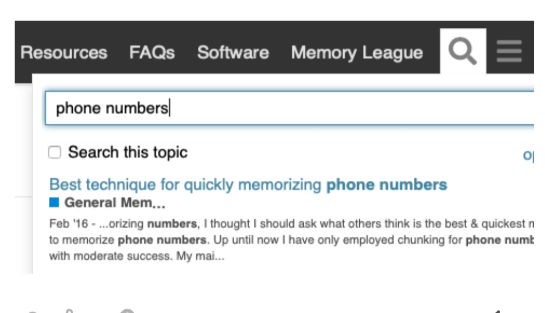 How to memorize phone numbers - General Memory Chat - Art of Memory Forum