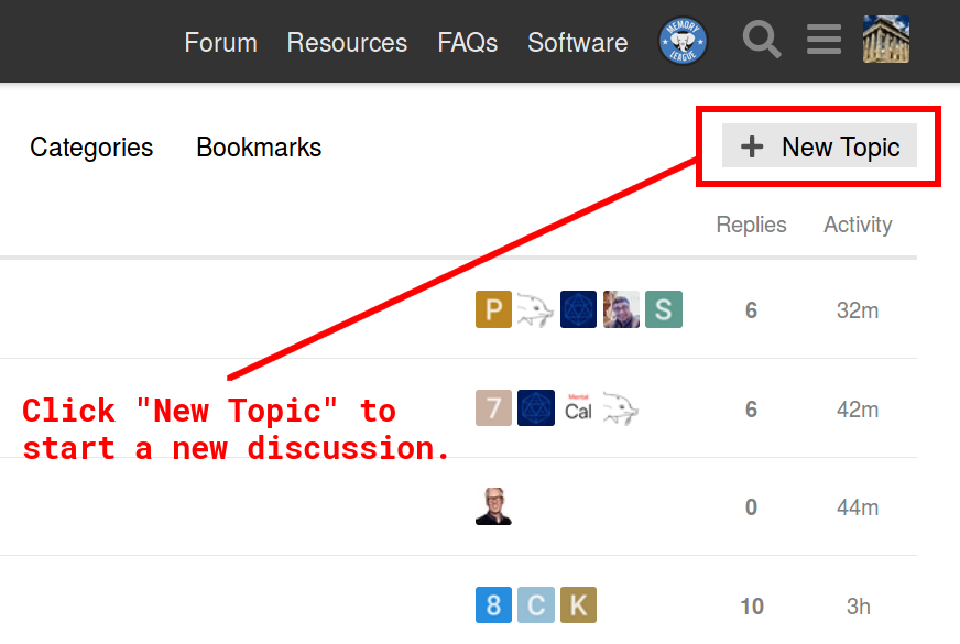 How to ask a question in the forum - General Memory Chat - Art of ...