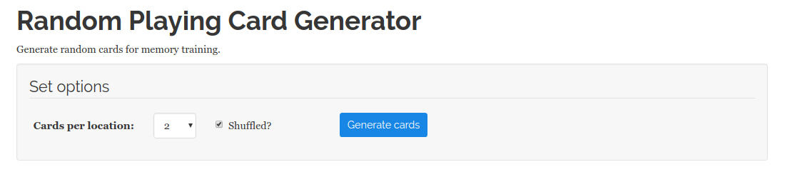 How to use the Card Pair Generator on this site - General Memory Chat ...